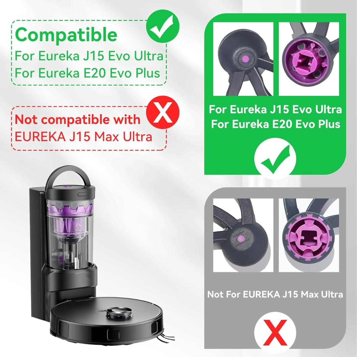 Ricambi Aspirazione INF Set di spazzole laterali compatibile con Eureka ...