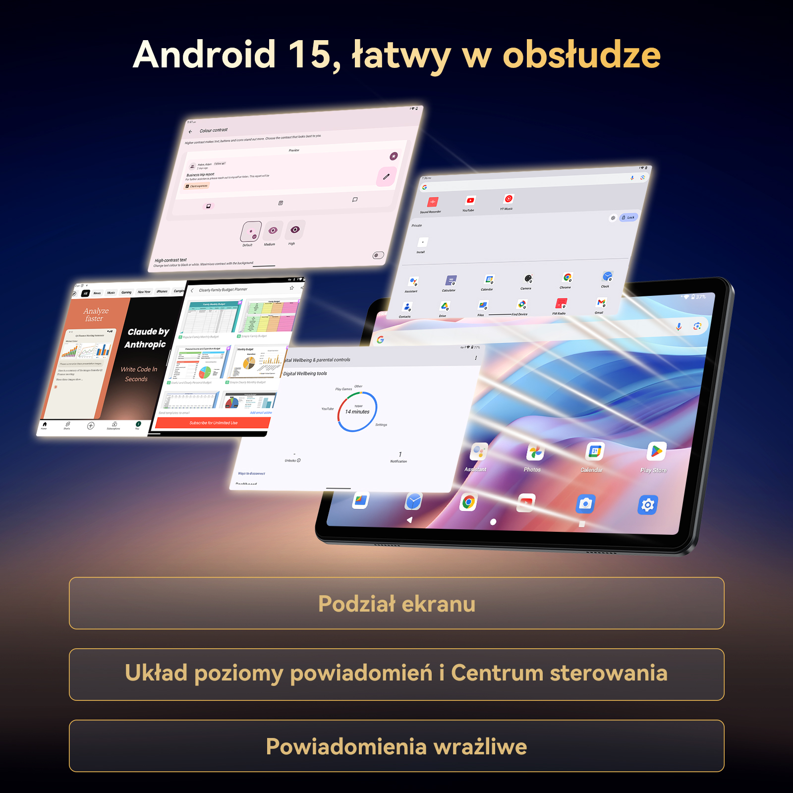 Tablet ZENVA T80 (6GB+128GB) Szary | sprawdź cenę i opinie w MediaMarkt
