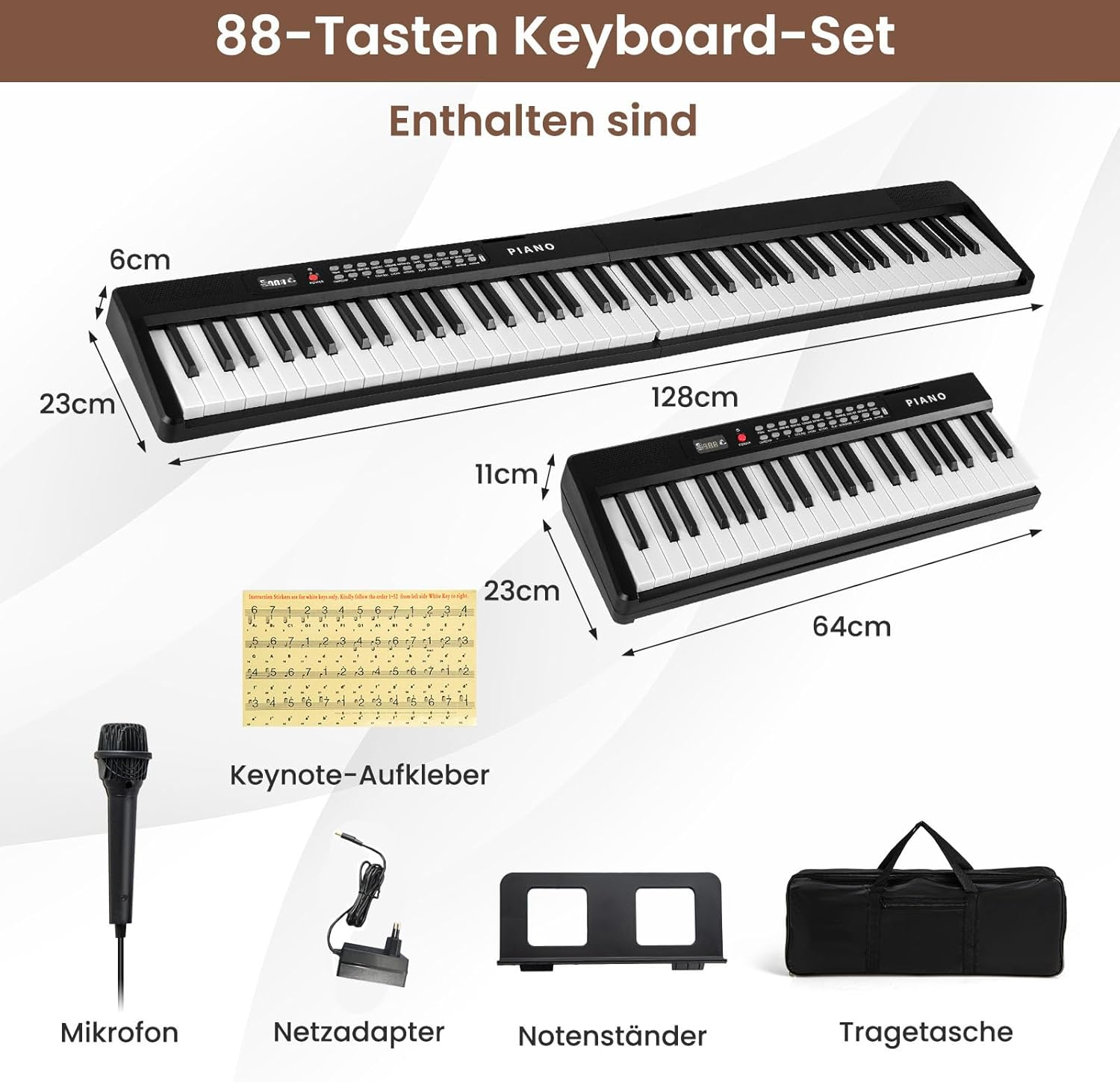 COSTWAY Keyboard Piano 88 Tasten E-Piano | SATURN