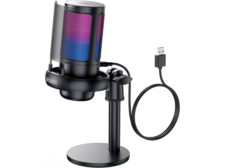 FARA OBSTACOLE RGB-Gaming-Mikrofon — USB-Mikrofon Mit 3,5-mm Microphone ...