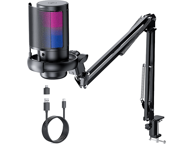 FARA OBSTACOLE RGB-Podcast, Streaming, PS4/PS5/Mac – USB Microphone ...