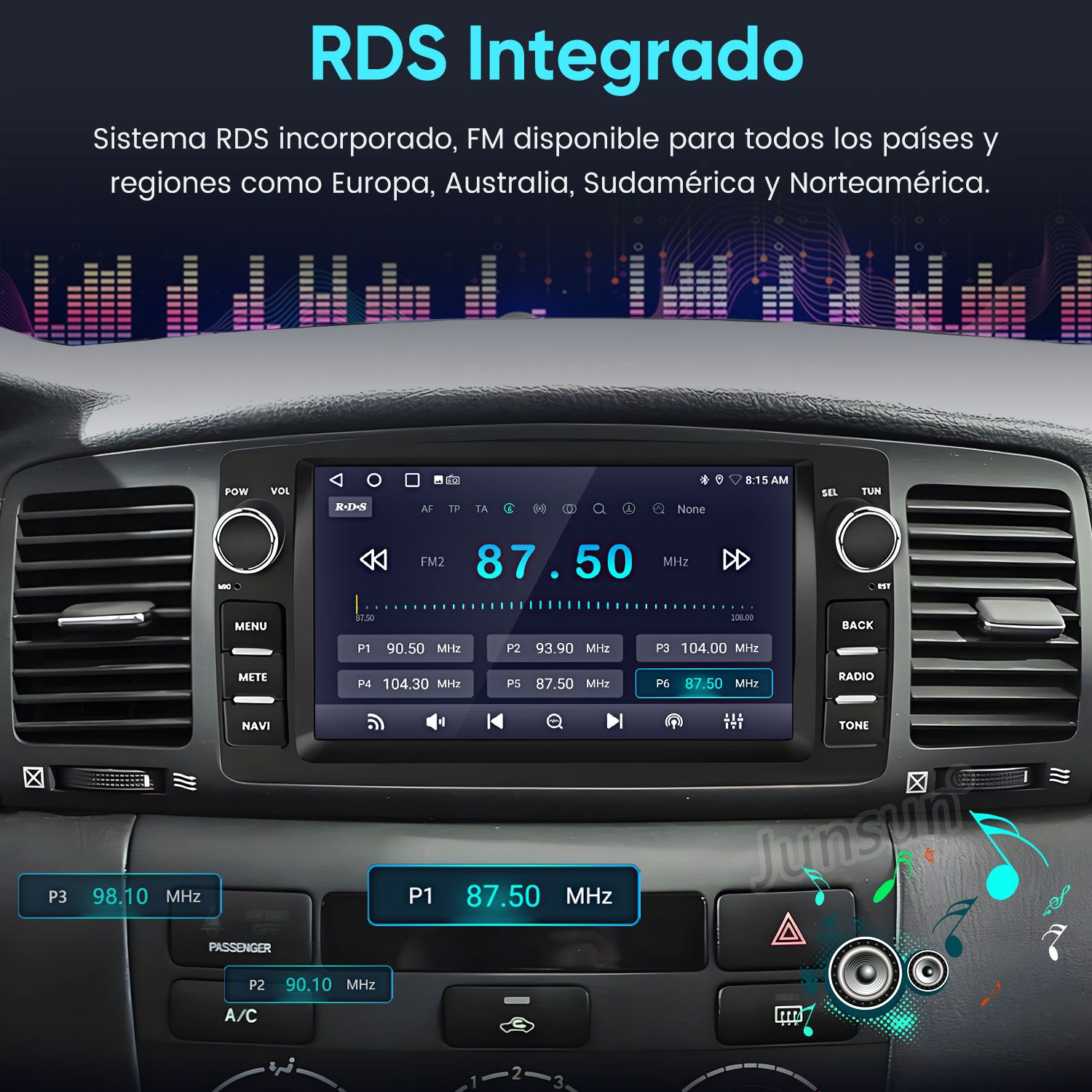 Autorradio | Para Toyota Corolla E120 Carplay Android Auto 64GB JUNSUN ...