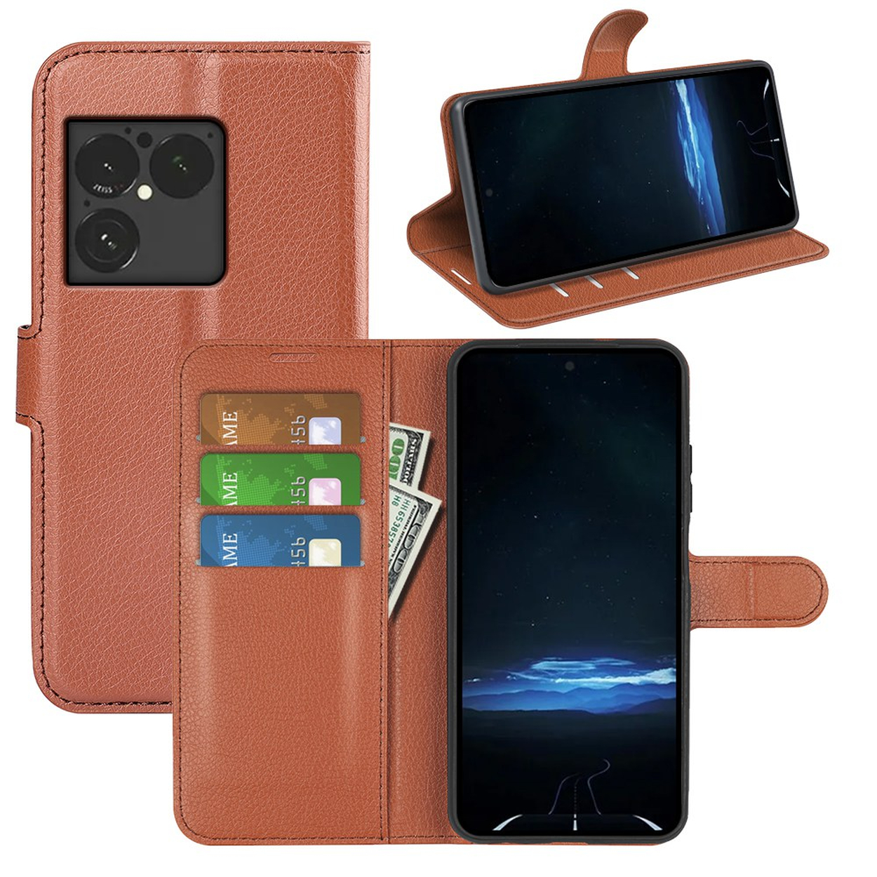 MOBYDEFEND portefeuille avec fermeture frontale Compatible avec Sony ...