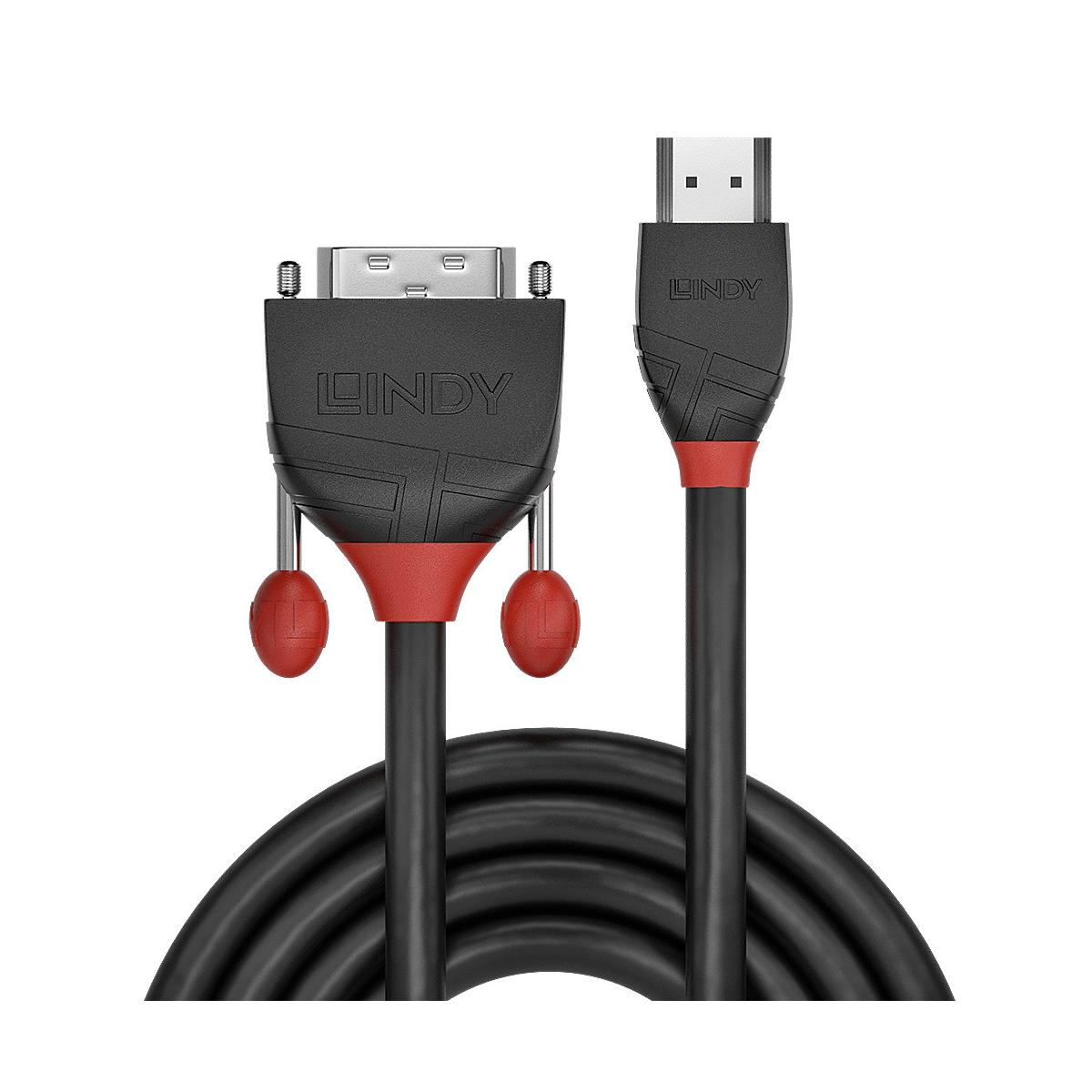 LINDY 36274 HDMI auf DVI Verbindungskabel, Schwarz | MediaMarkt