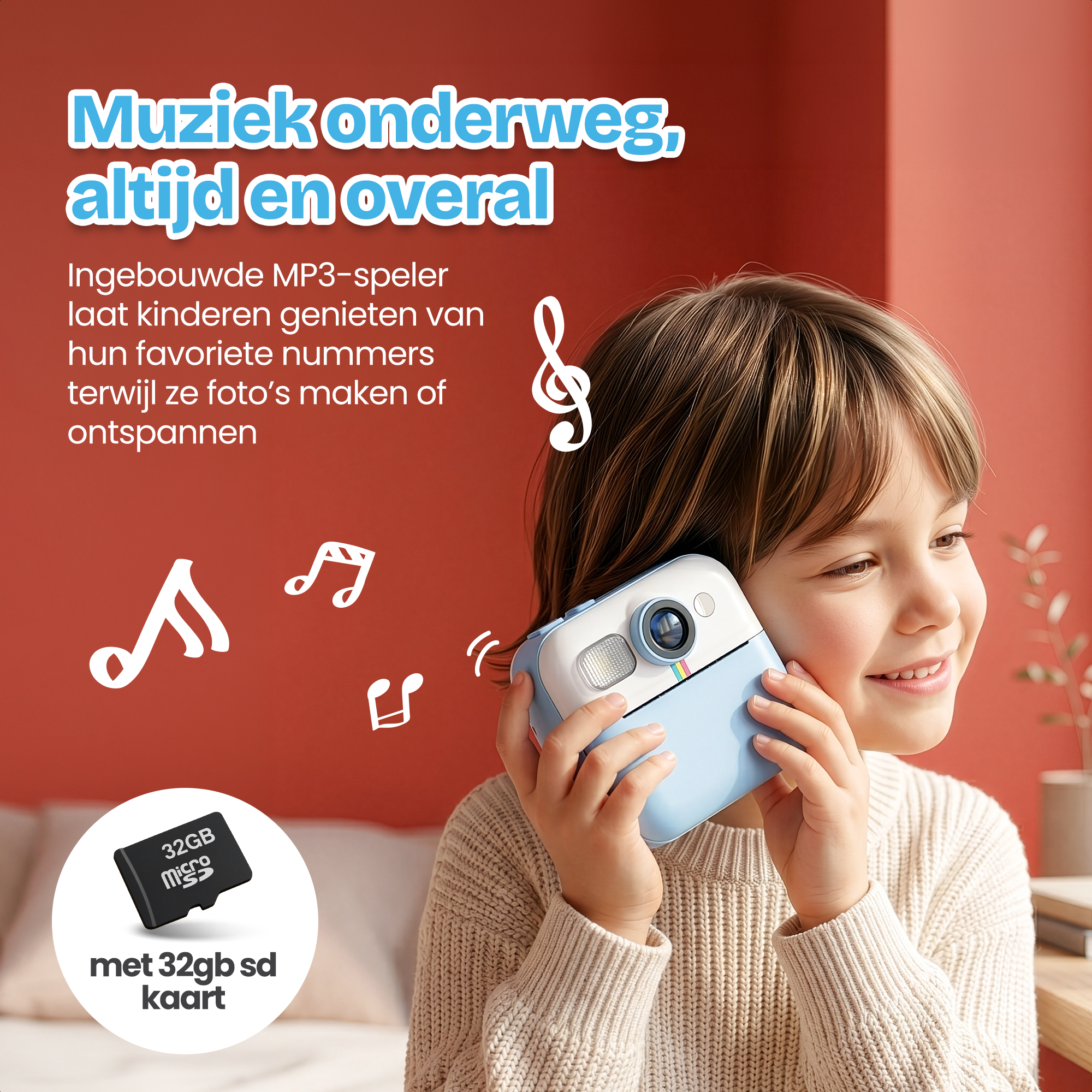 TinyPlay Kindercamera met foto printer | Speelgoedcamera - 32GD microSD ...