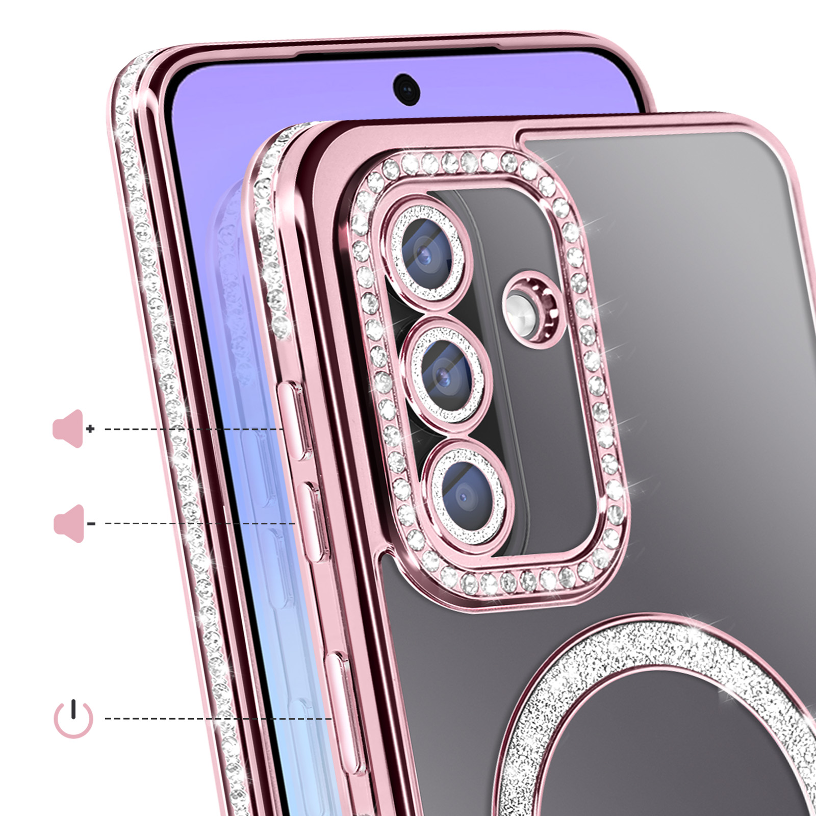 AVIZAR Glamor Guard, Bumper, Samsung, Galaxy A57, Rosa | MediaMarkt