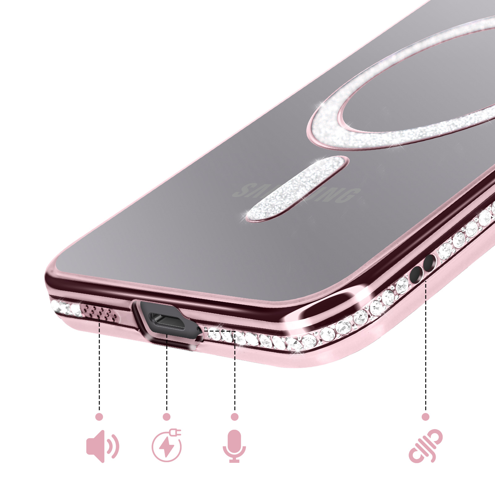 AVIZAR Glamor Guard, Bumper, Samsung, Galaxy A57, Rosa | MediaMarkt