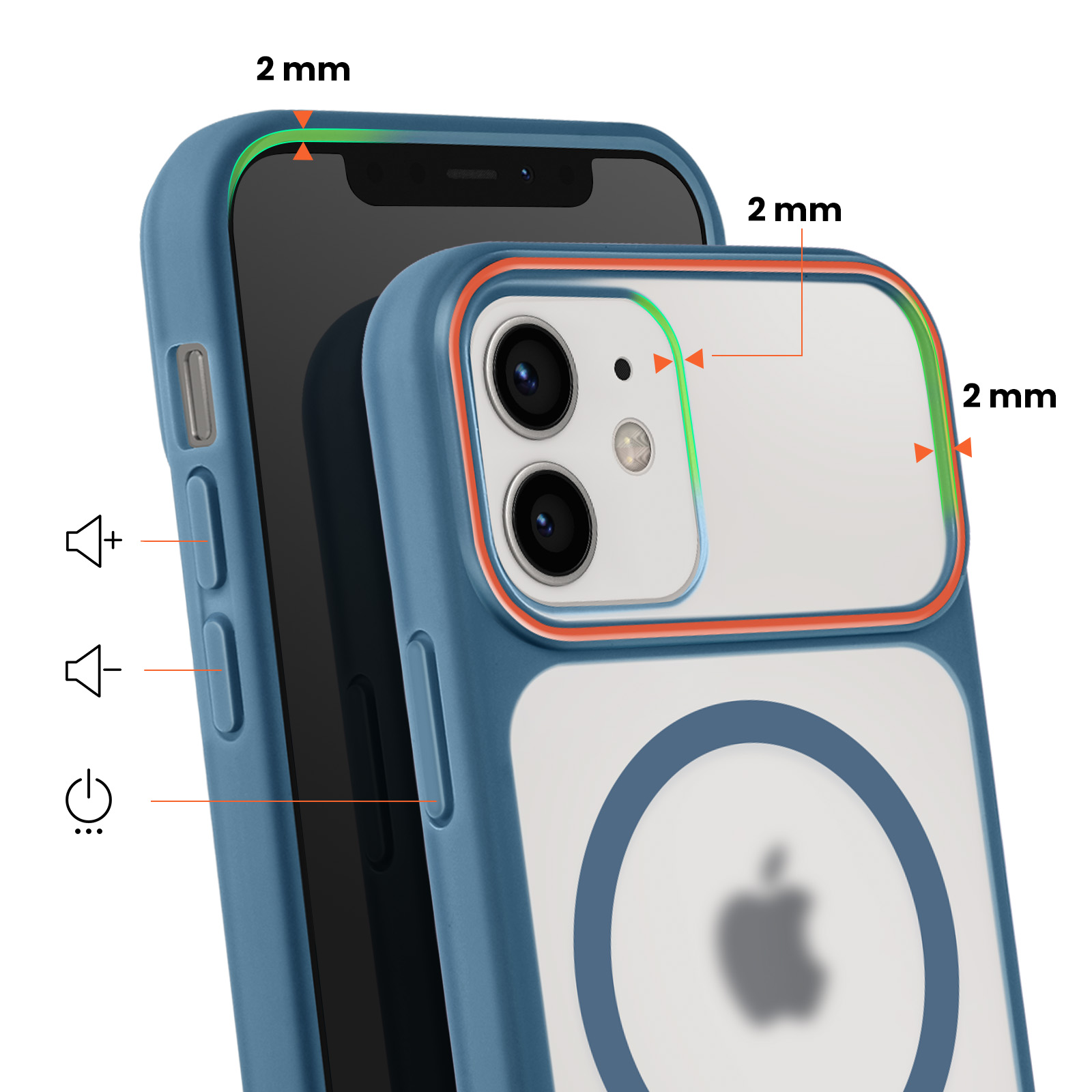 AVIZAR Dual Material Shield, Bumper, Apple, iPhone 12 / 12 Pro, Weiß ...