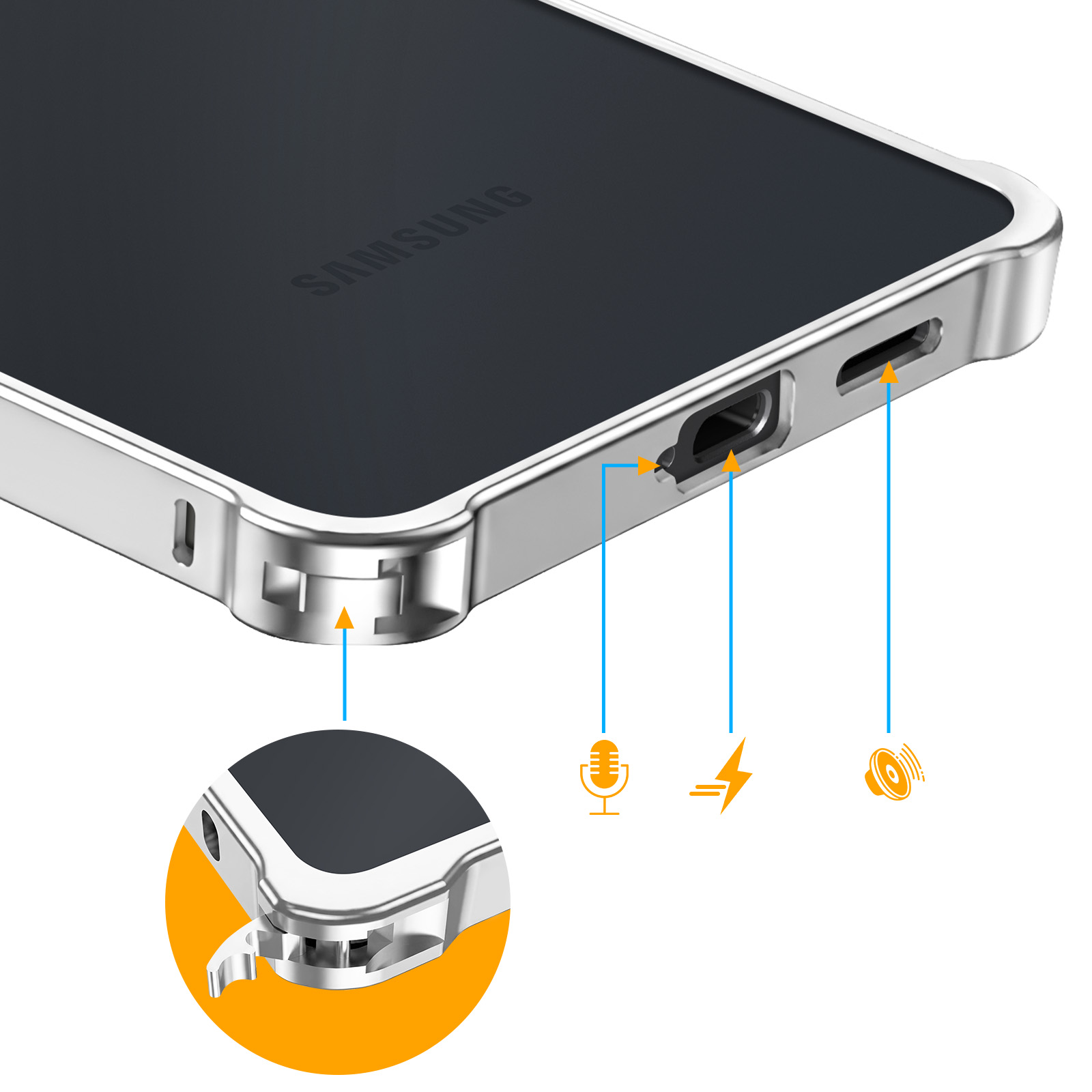 AVIZAR Metal Frame Armor, Bumper, Samsung, Galaxy S26, Grau | MediaMarkt