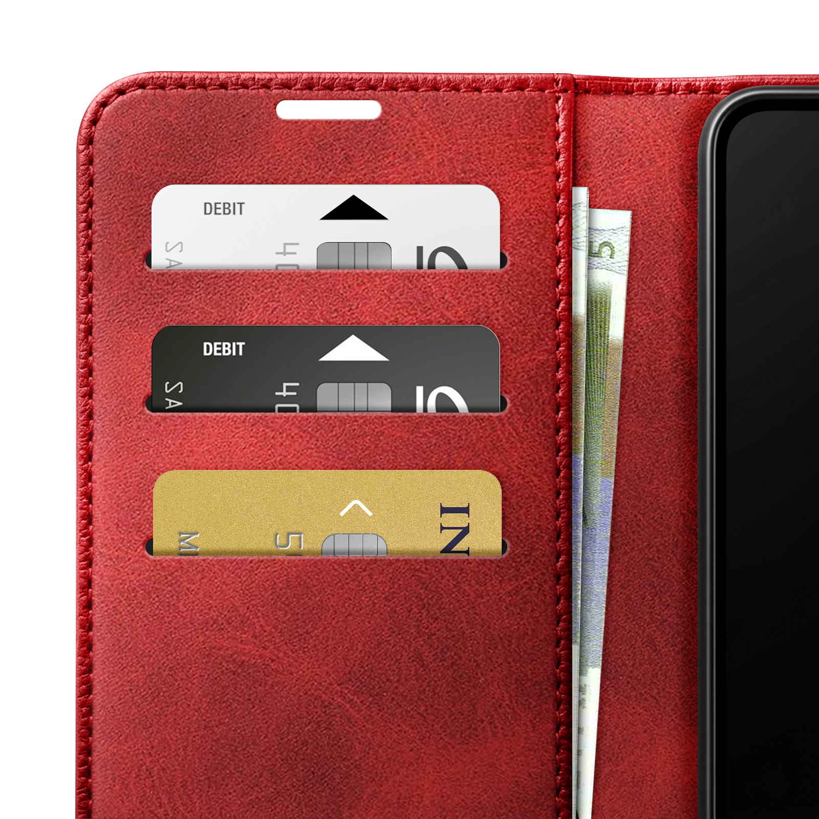 ZANAÉ Authentic Vintage Series, Holster, Apple, iPhone 17 Pro Max, Rot ...