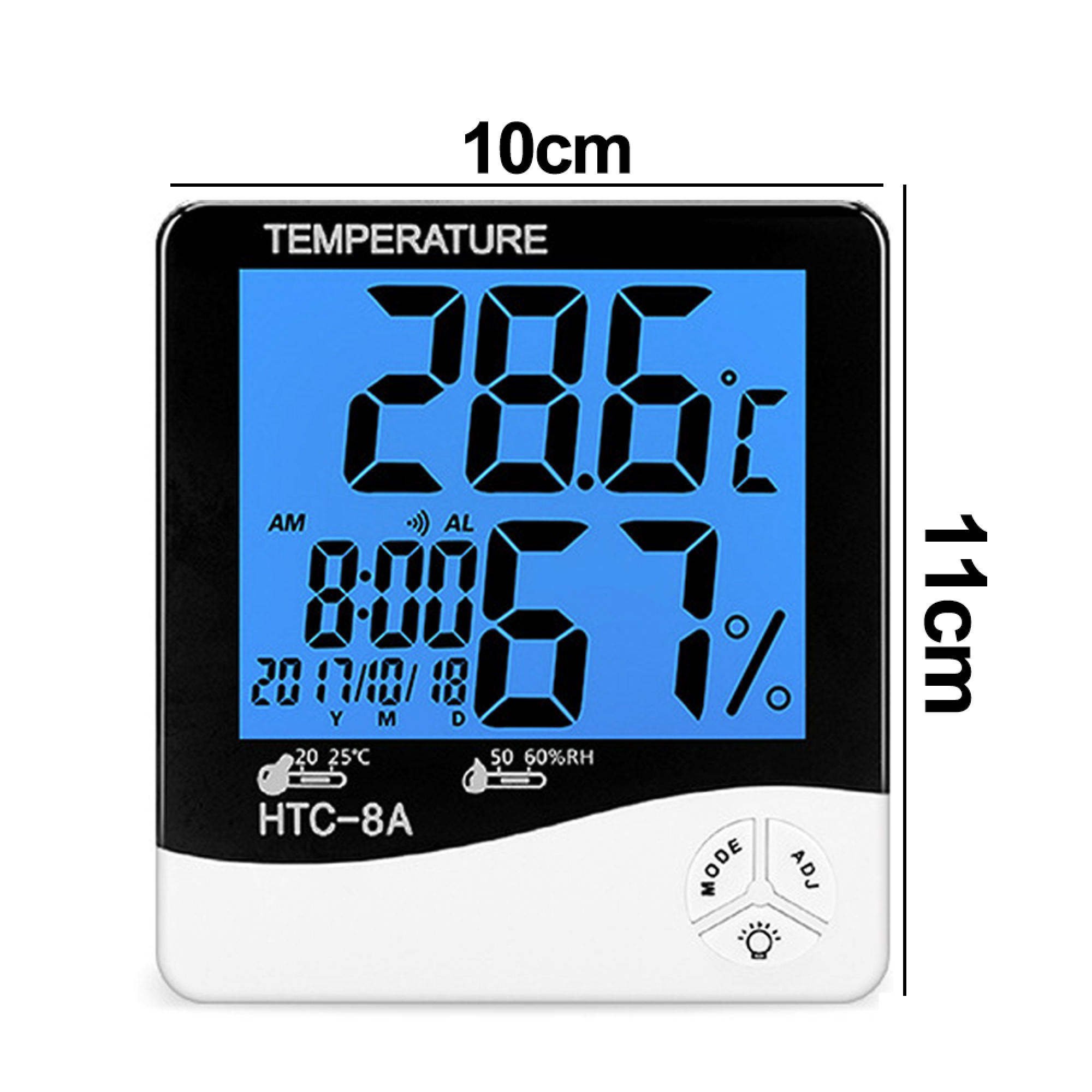 TOVBMUP Präzises Mini-Thermo-Hygro mit LCD Thermometer-Hygrometer ...