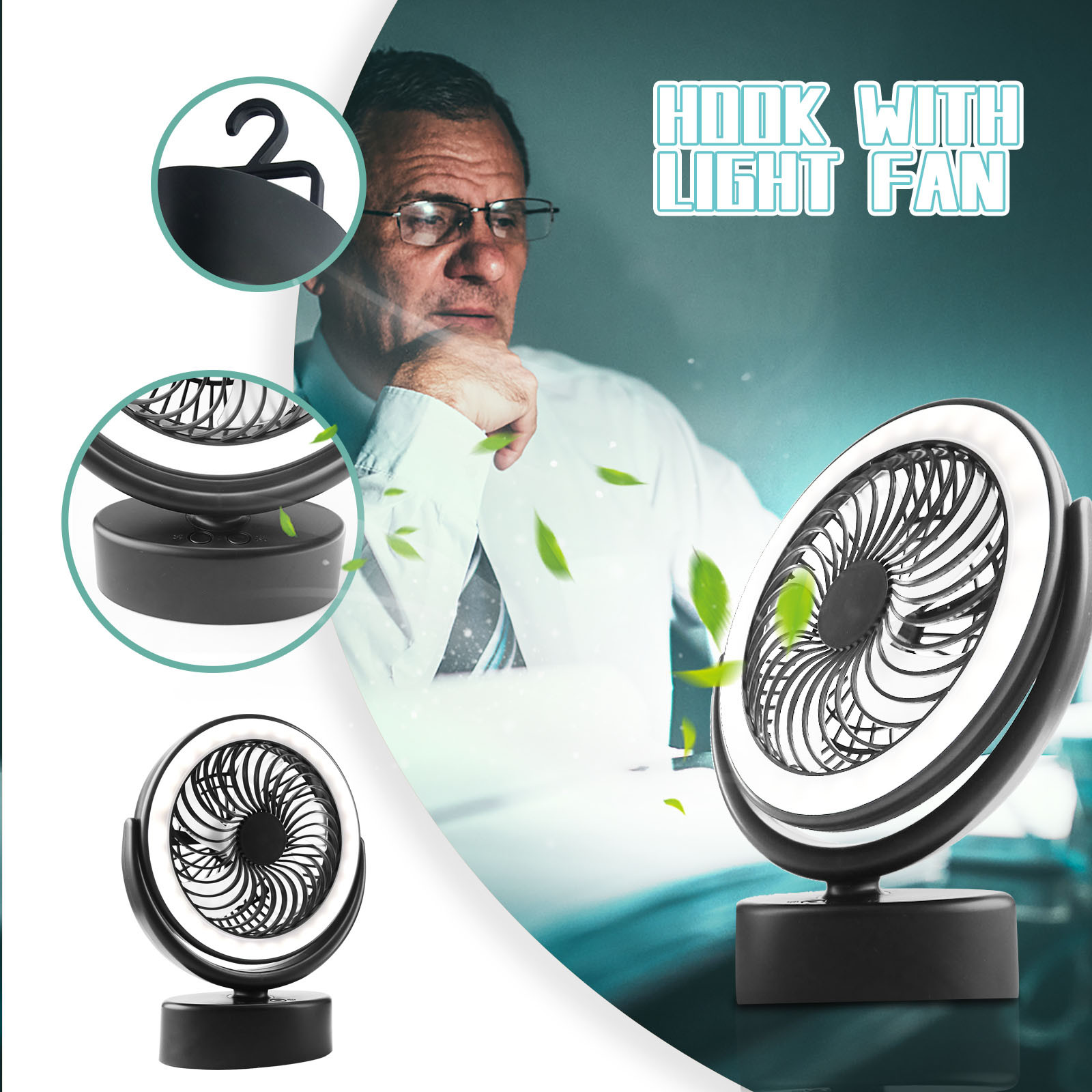 HYMNORA 2in1 LED Lampe Faltbar Leise Ventilator Not available | MediaMarkt