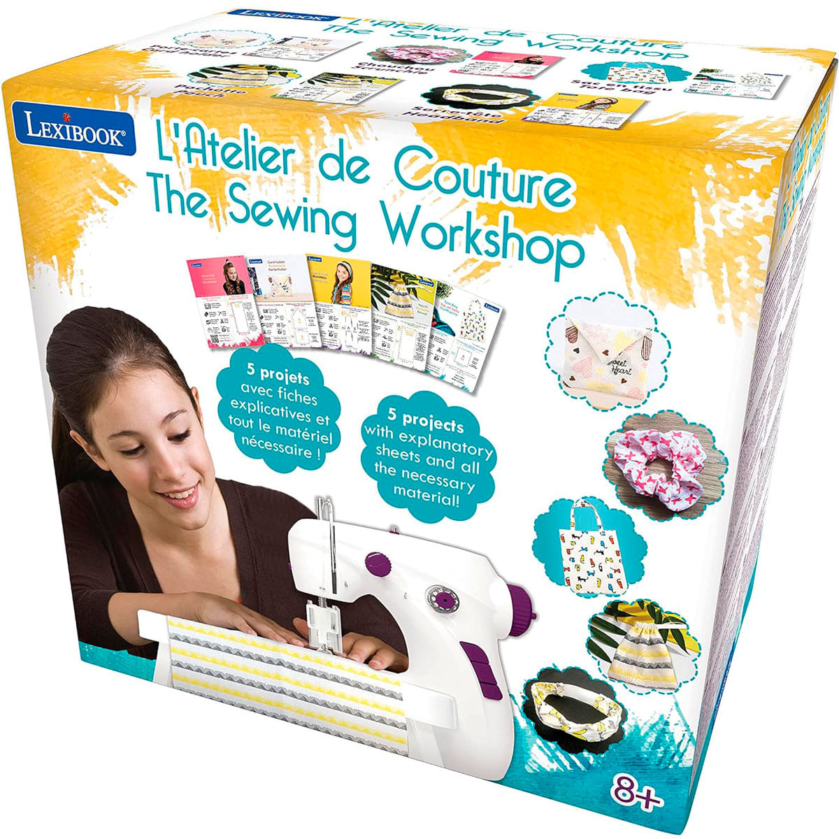 Juguete electrónico | LEXIBOOK Máquina de coser con pespunte ligero de ...