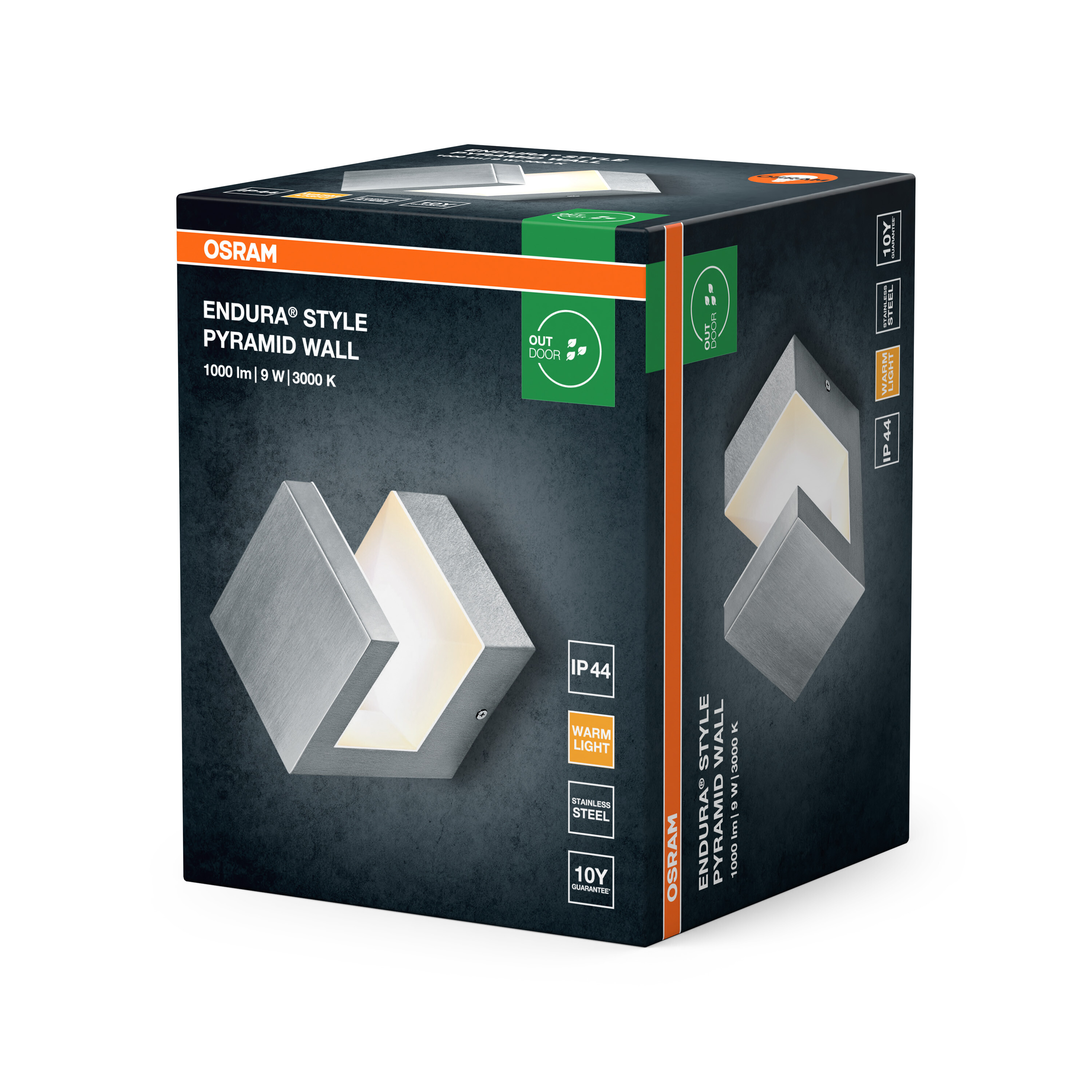 OSRAM ENDURA Style Pyramid Wall 9W LIGHT_FIXTURE Warm weiß | SATURN