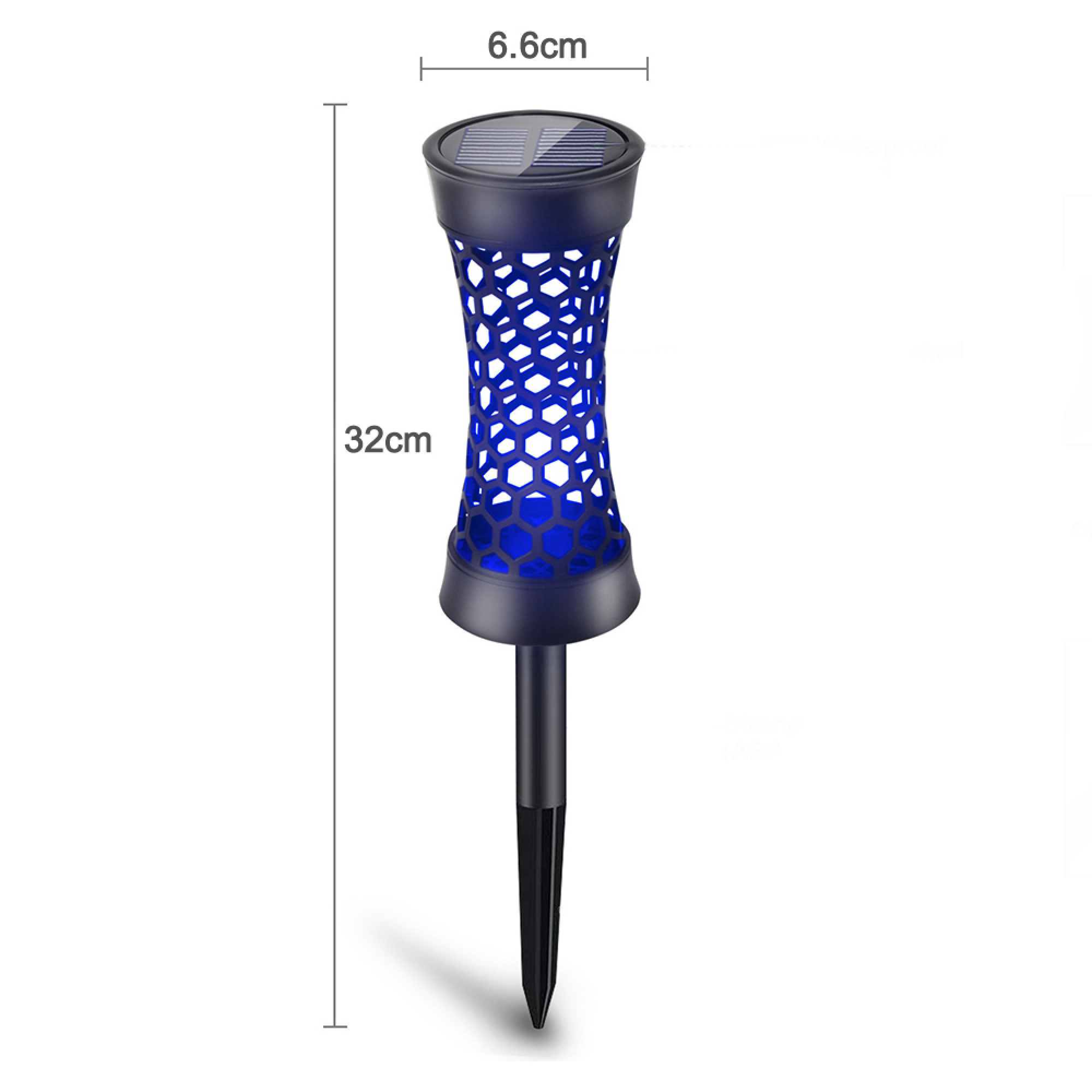 FARA OBSTACOLE Bunte Lichter Wasserdicht 4er Set Solar-Gartenleuchte ...