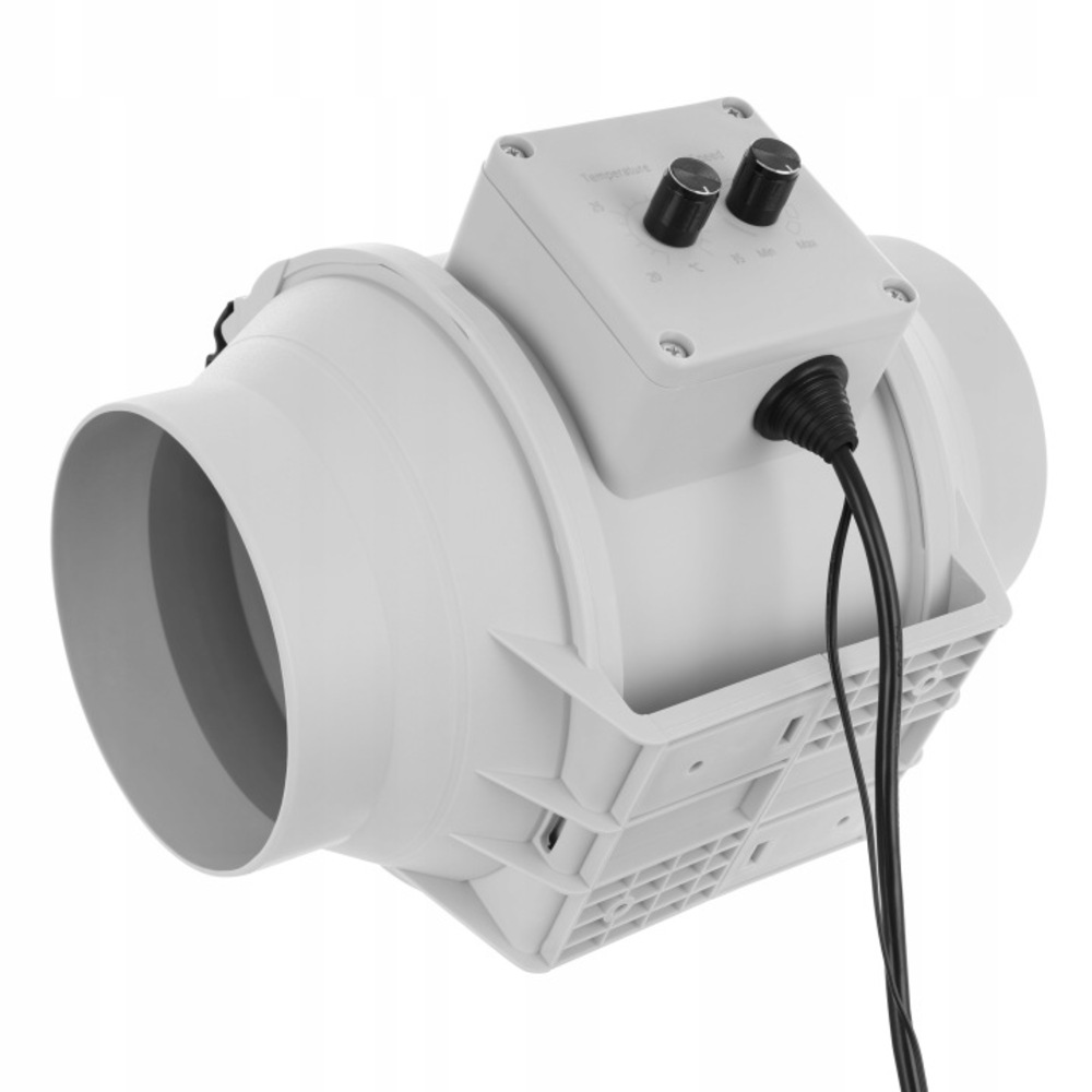 Wentylator kanałowy EBERG EMAX GROW 150-160 EC 525 m³/h regulator szary ...