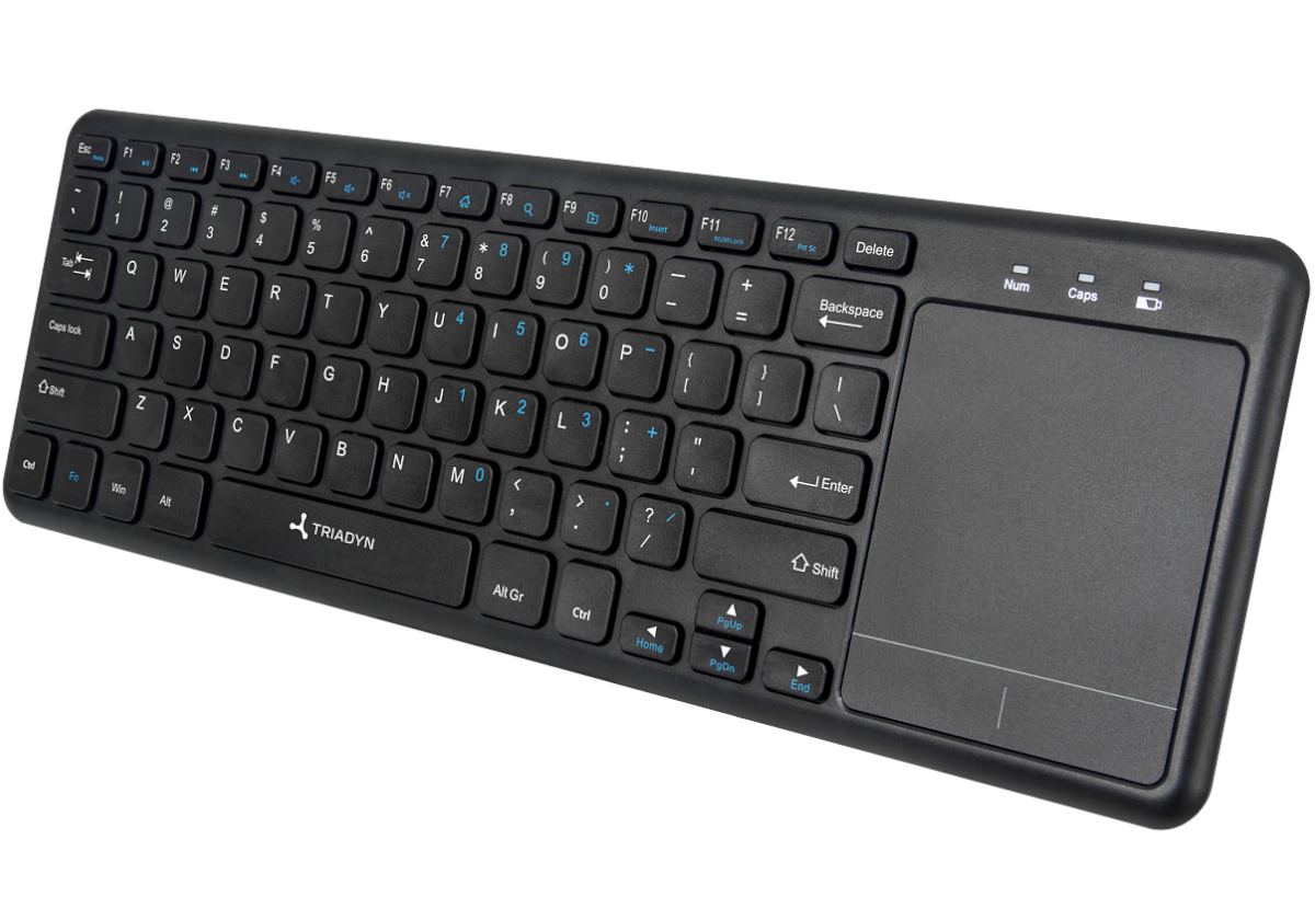 Klawiatura TRIADYN ERIS Bezprzewodowa z touchpadem 2.4GHz Czarny ...