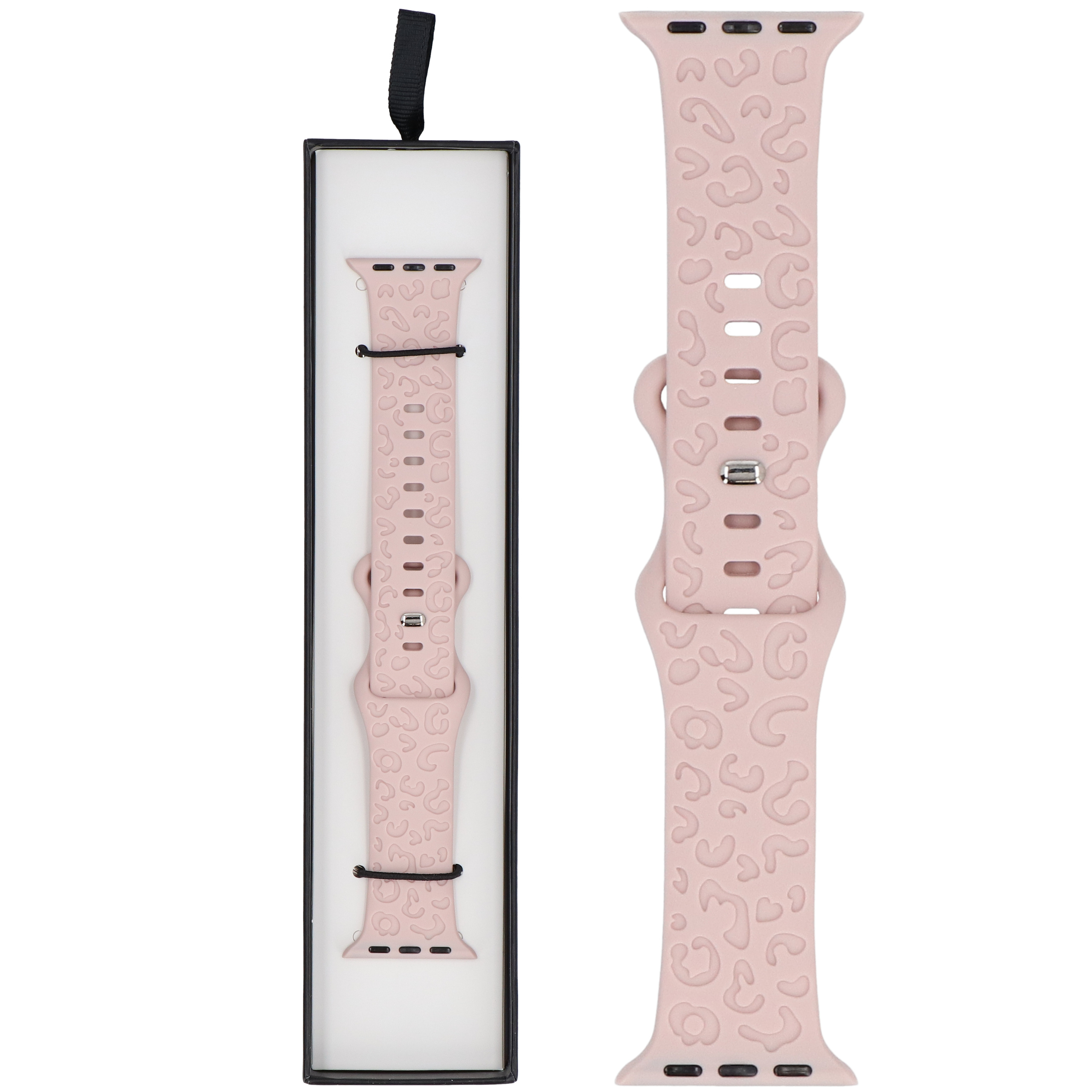 Pasek GLACIERX Silicone Leopard Dusty Pink do smartwatcha Apple Watch ...
