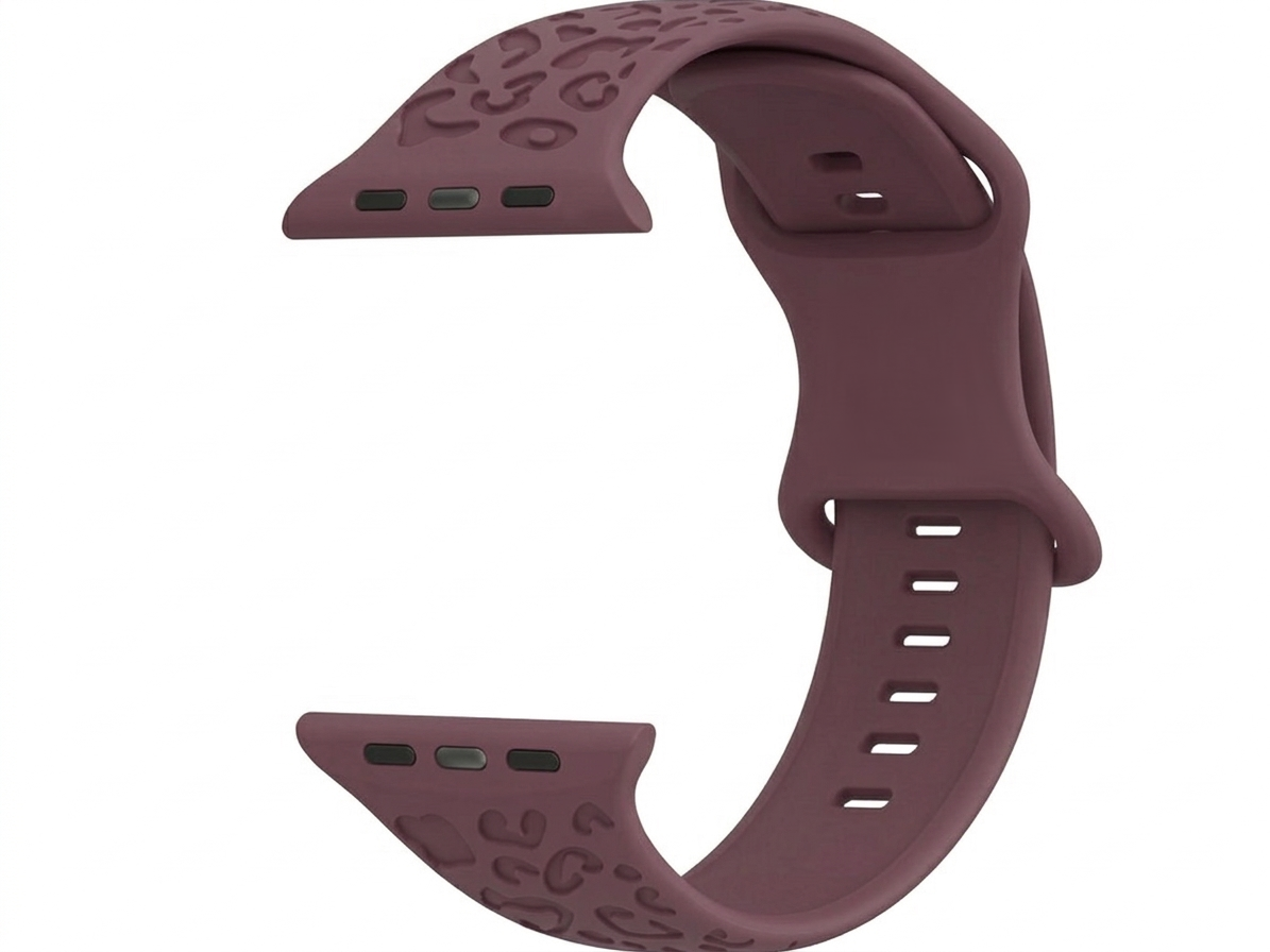 Pasek GLACIERX Silicone Leopard Vintage Mauve do smartwatcha Apple ...