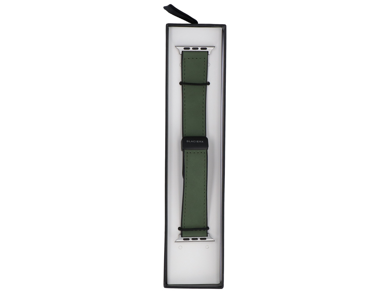 Pasek do zegarka GLACIERX Leather Magnetic Buckle Stone Green do ...