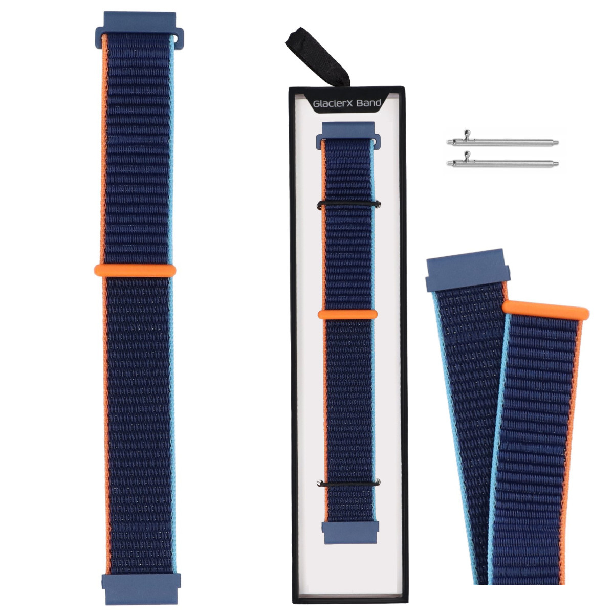 Pasek do zegarka GLACIERX Grip Strap Nylon Ocean Blue do smartwatcha ...