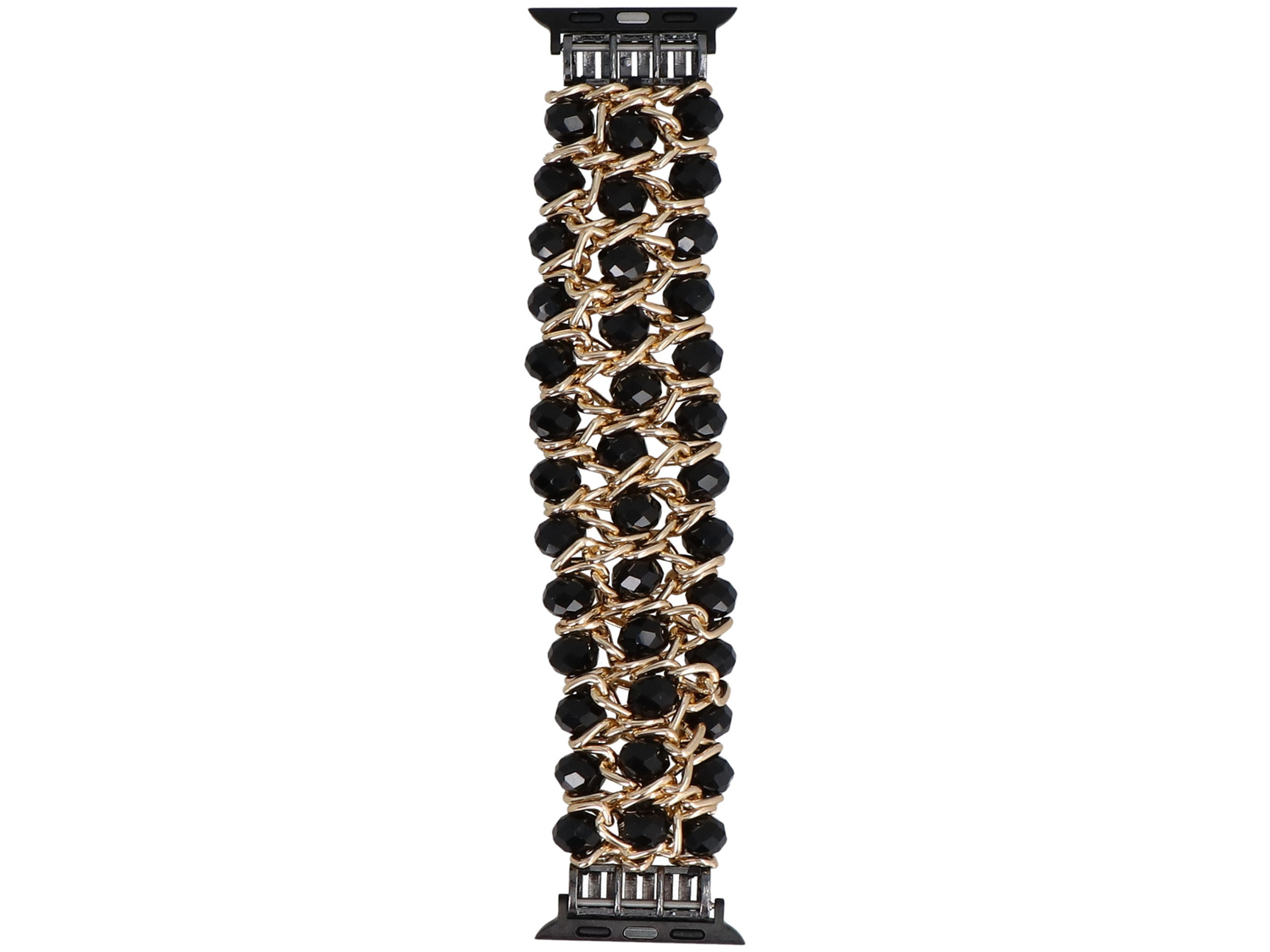 Bransoleta do zegarka GLACIERX Sparkling Crystals Stretch Bracelet Onyx ...