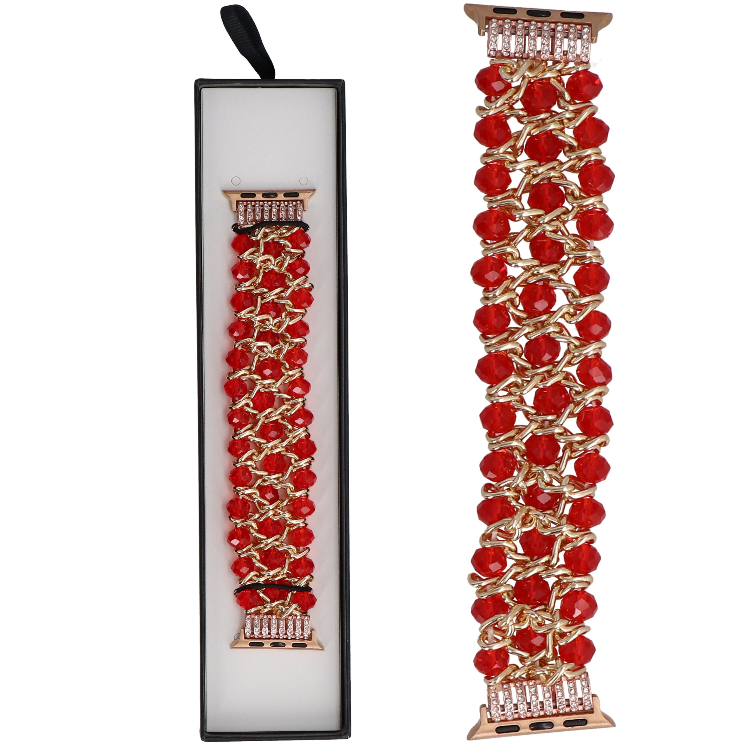 Bransoleta do zegarka GLACIERX Sparkling Crystals Stretch Bracelet ...