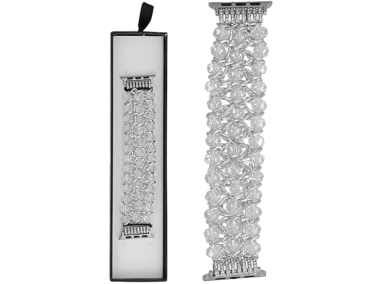 Bransoleta do zegarka GLACIERX Sparkling Crystals Stretch Bracelet do ...