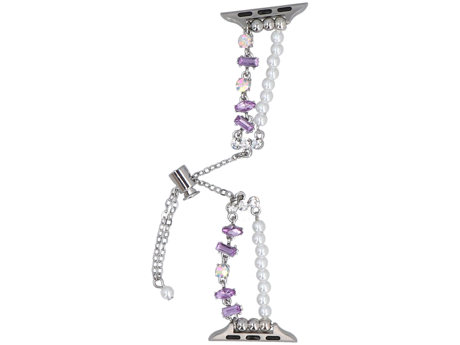 Bransoleta do zegarka GLACIERX Slider Clasp Double Chain Bracelet ...