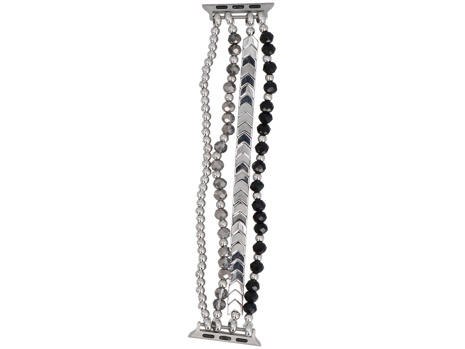 Bransoleta do zegarka GLACIERX Multi Strand Beaded Bracelet Onyx Shine ...