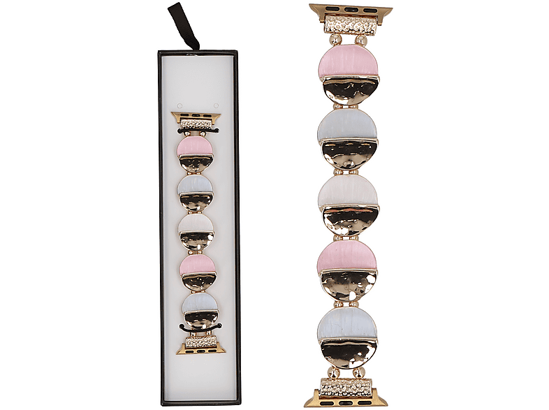 Bransoleta do zegarka GLACIERX Gleam Rounded Stretch Bracelet Rose Gold ...