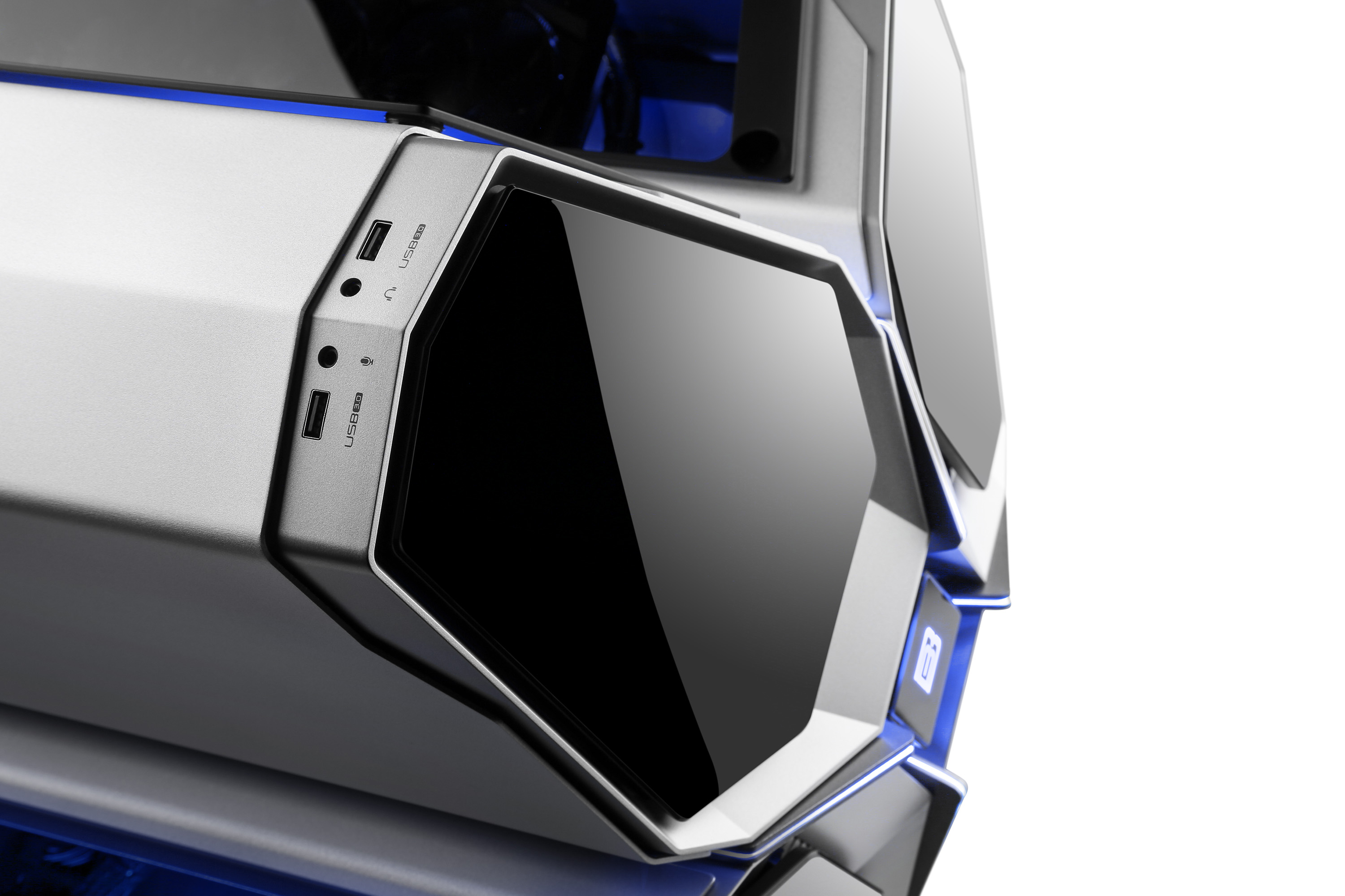 BOOSTBOXX Quadstellar, RGB Beleuchtung mit Steuerung PC Gehäuse, silber ...