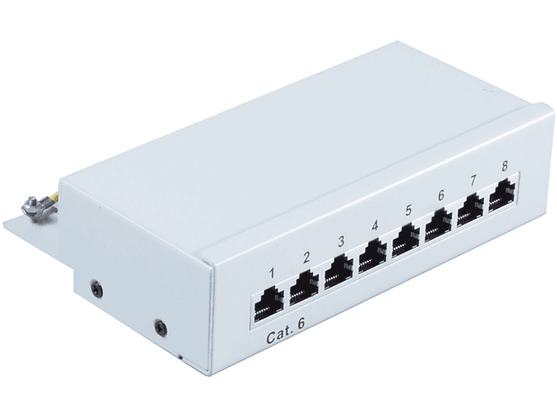 S/CONN Patchpanel Patchfeld Cat.6, 8-Port lichtgrau Patchfeld | MediaMarkt