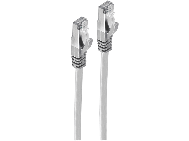 SHIVERPEAKS -RJ45 Patchkabel-Flachkabel, Flat U/FTP m. CAT 7 Rohkabel, slim, 0,5m, Patchkabel ...