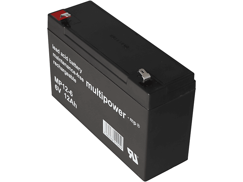 MULTIPOWER Multipower MP12-6 Blei Akku mit 4,8mm Faston Steck Pb | Blei ...