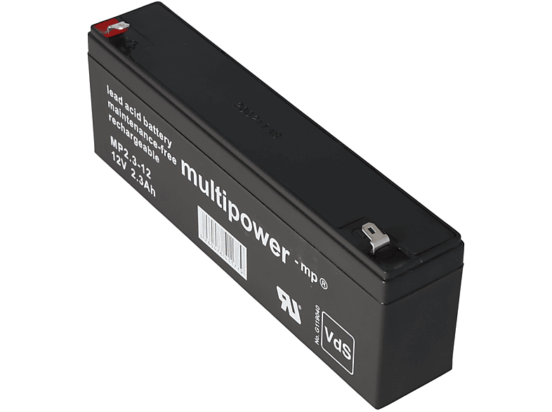 MULTIPOWER Multipower MP2.3-12 Blei Akku, 4,8mm Faston Stecke Pb - Blei ...