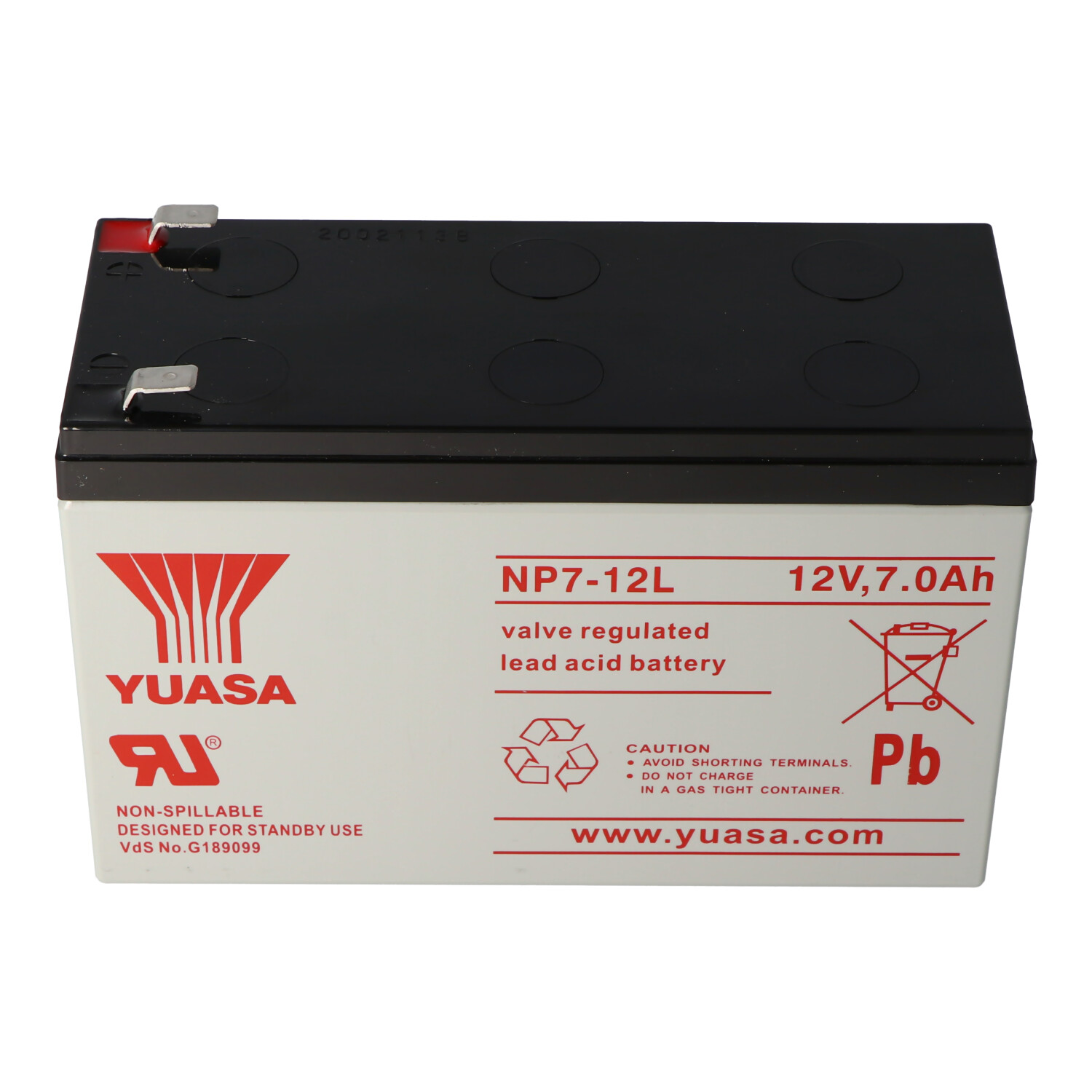 YUASA YUASA NP7-12L Akku Blei PB 12 Volt 7000mAh mit 6,3mm Kontakten Pb ...