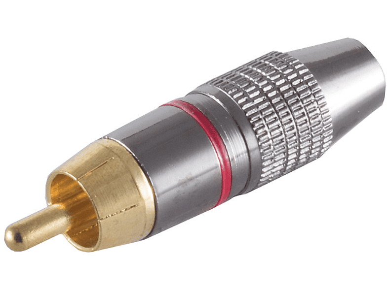 S/CONN MAXIMUM CONNECTIVITY Cinchstecker, Bronze Metall, vergoldet, rot ...