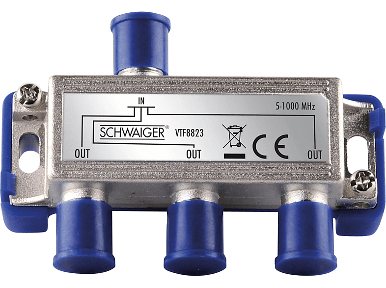 SCHWAIGER -VTF8823 241- 3-fach Verteiler (6.5 dB) für Kabel- und ...