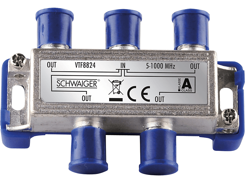 SCHWAIGER -VTF8824 241- 4-fach Verteiler (8 dB) für Kabel- und ...