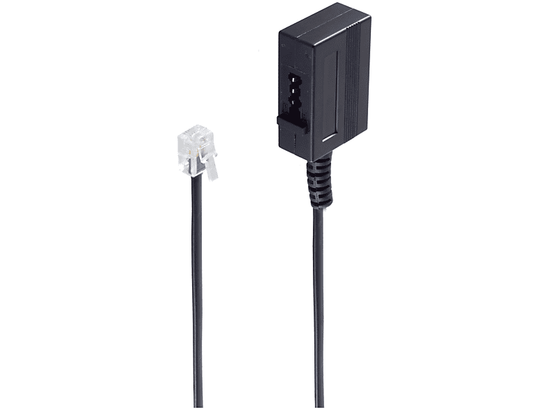 SHIVERPEAKS -Telefonadapter, Western-Stecker 6/4 auf TAE N-Kupplung, 0 ...