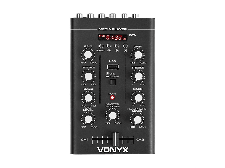 VONYX STM500BT 2-Kanal Mixer, Schwarz | MediaMarkt