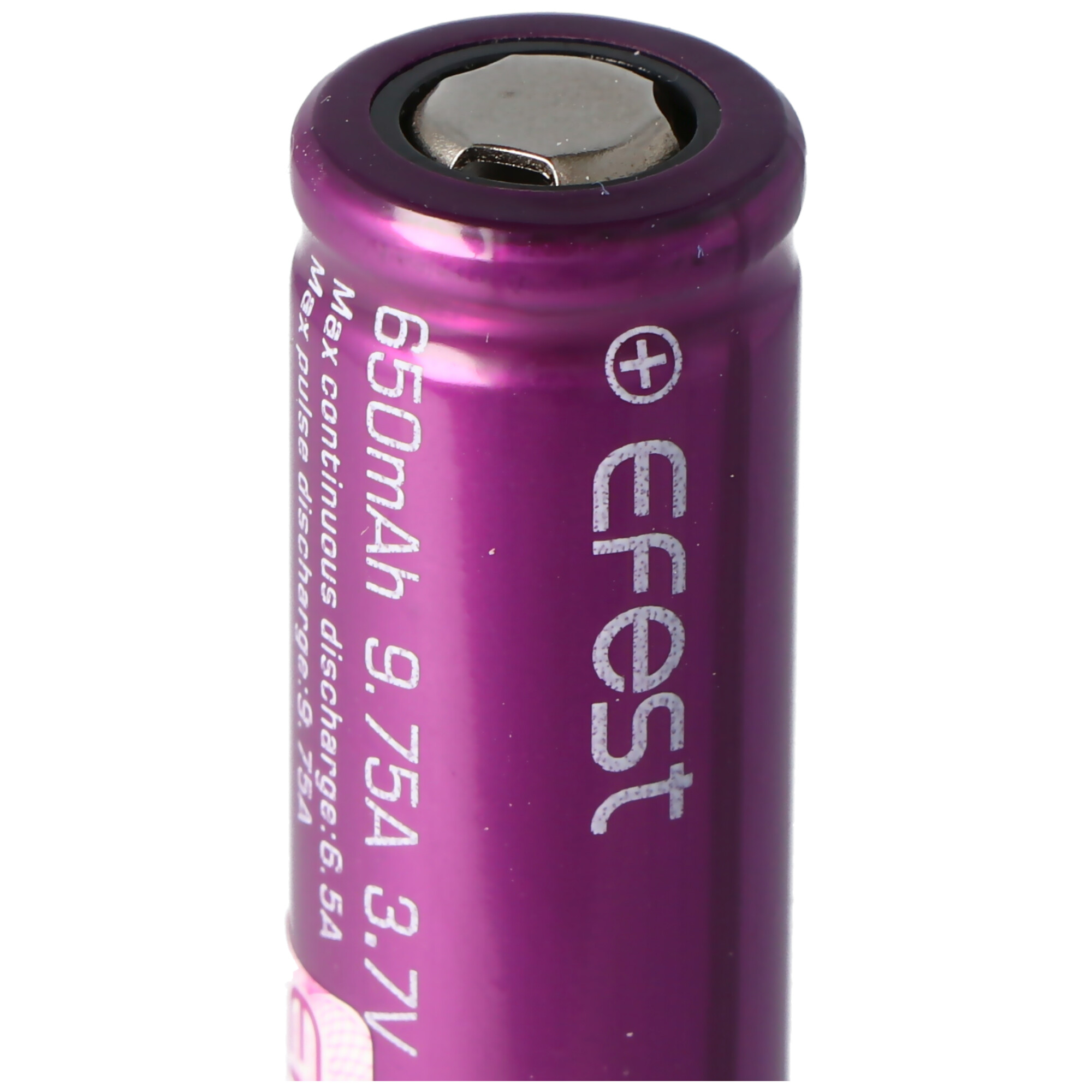 EFEST IMR 14500 - 650mAh 3,6V - 3,7V Li-Ion-Akku (Pluspol flach) Li-Ion ...