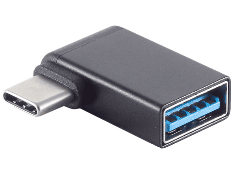 SHIVERPEAKS -Adapter, USB-C-Stecker 3.0 auf USB-A Buchse, 90°, OTG ...