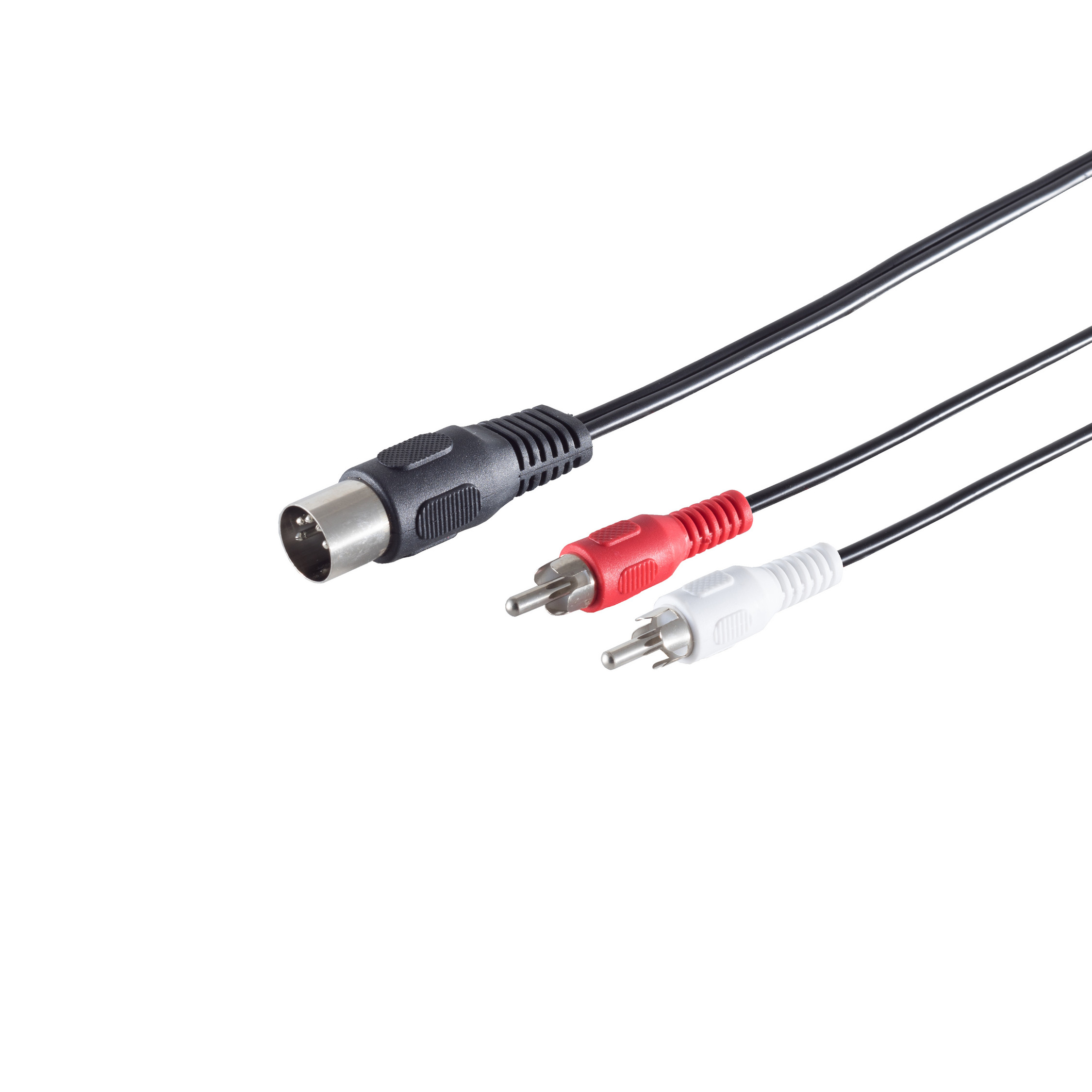 KABELBUDE DIN zu Cinch Kabel, 5-pol. DIN-Stecker auf 2 Cinchstecker, 1 ...