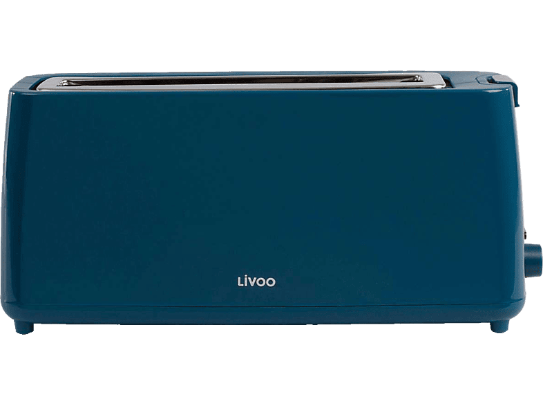 LIVOO Breit-Schlitz Toaster Toastgerät breiter Schlitz DOD168B blau ...