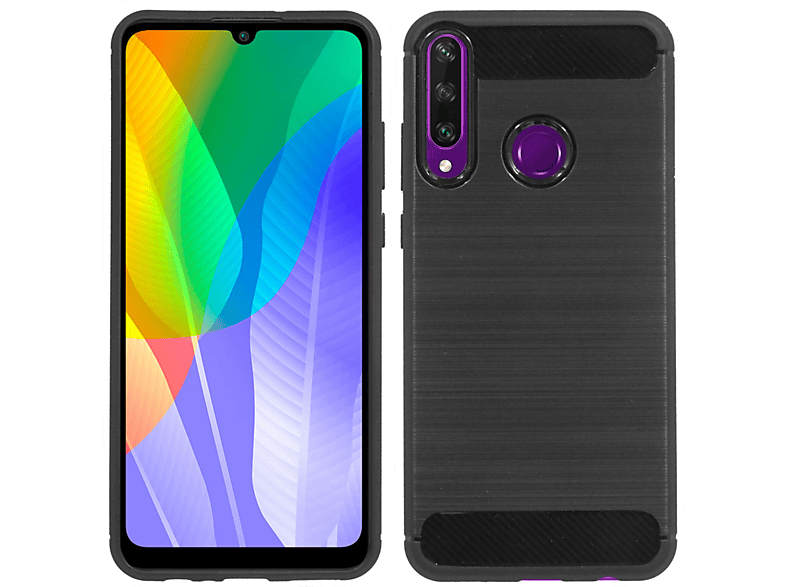 COFI Carbon-Look Case, Bumper, Huawei, Y6P, Schwarz | MediaMarkt