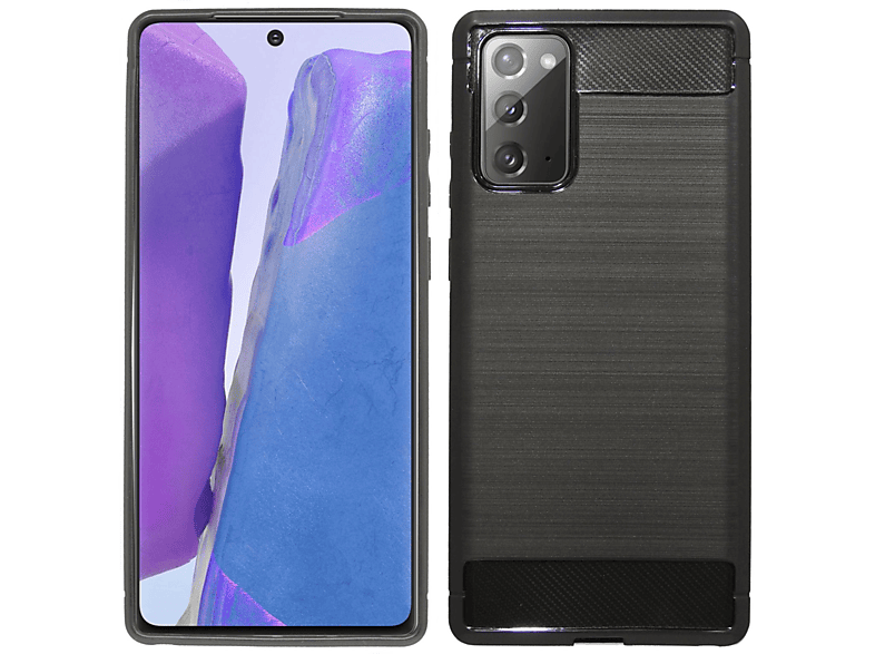 COFI Carbon-Look Case, Bumper, Samsung, Galaxy Note 20, Schwarz | MediaMarkt