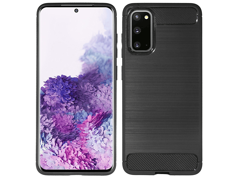 COFI Carbon-Look Case, Bumper, Samsung, Galaxy S20, Schwarz | MediaMarkt