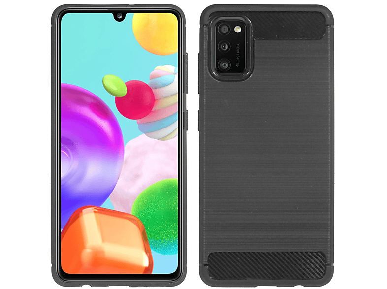 COFI Carbon-Look Case, Bumper, Samsung, Galaxy A41, Schwarz | MediaMarkt